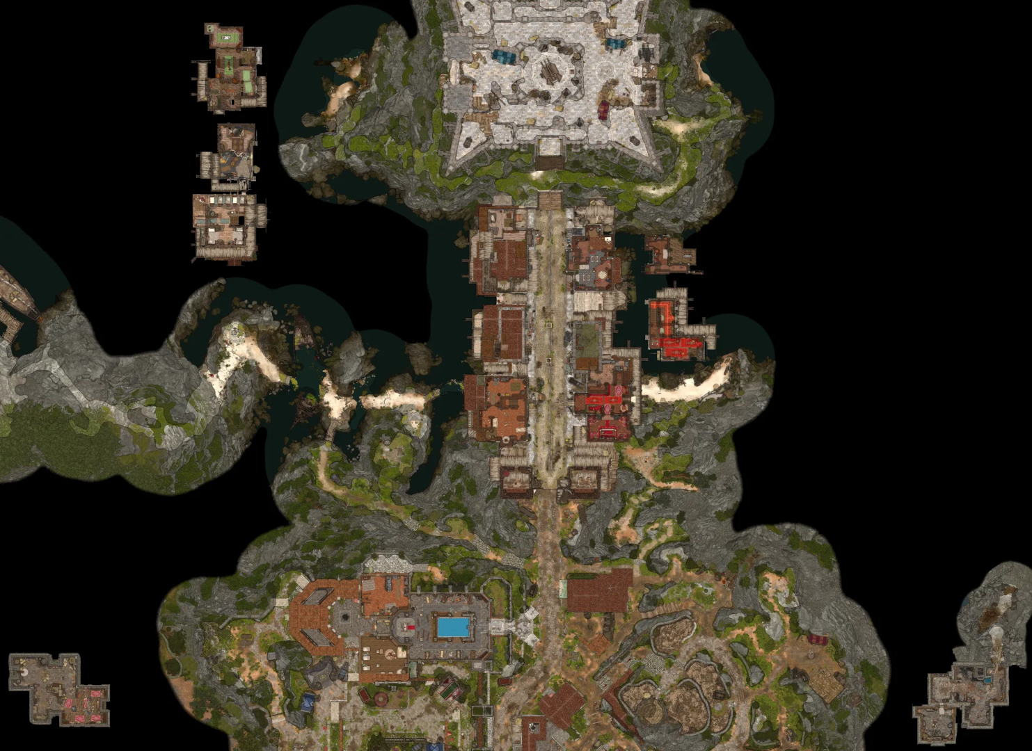 Baldurs Gate 3 - Act 3 Rivington Interactive Map