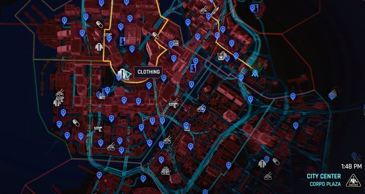 Clothing Vendors - All Locations | Cyberpunk 2077