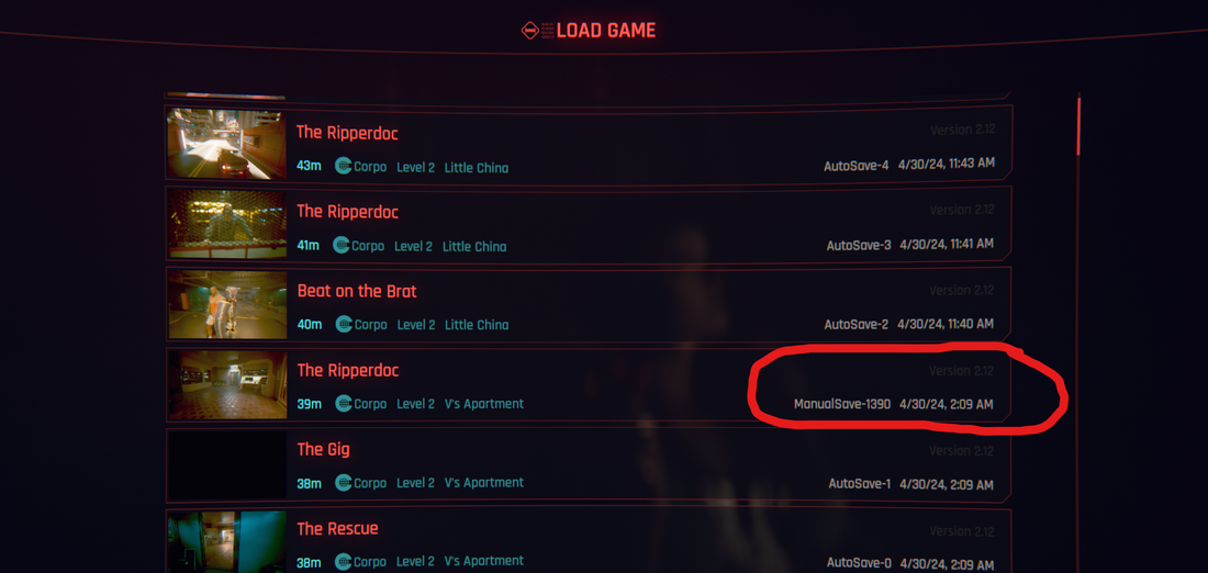 Act 1 prologue Skip - Save Files | Cyberpunk 2077