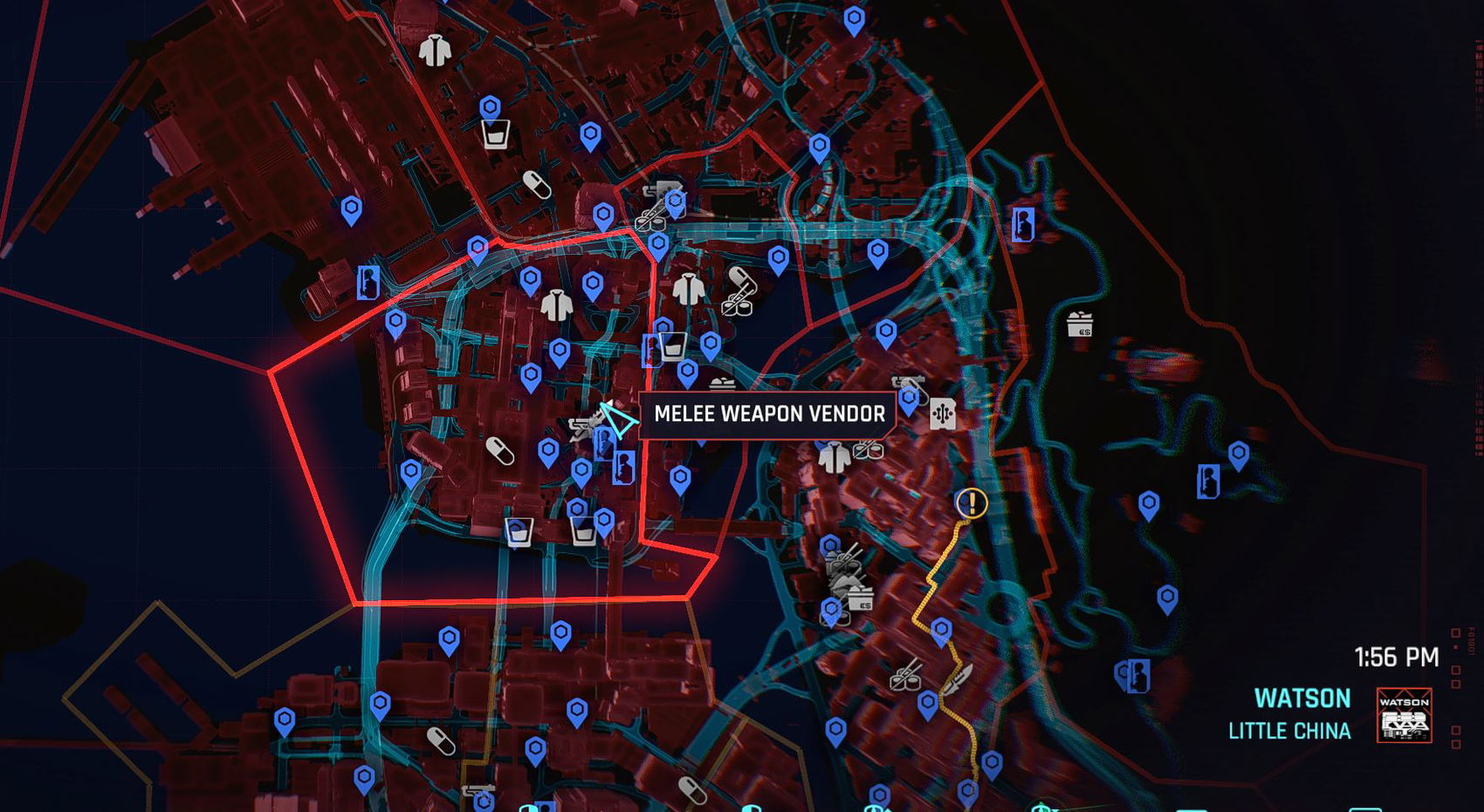 Melee Weapon Vendor Locations | Cyberpunk 2077