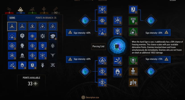 Piercing Cold - Aard Build | Witcher 3: Wild Hunt