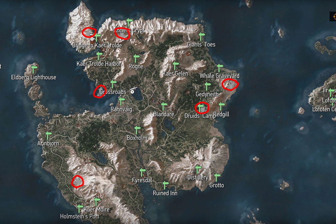 All Places of Power Locations | Witcher 3: Wild Hunt
