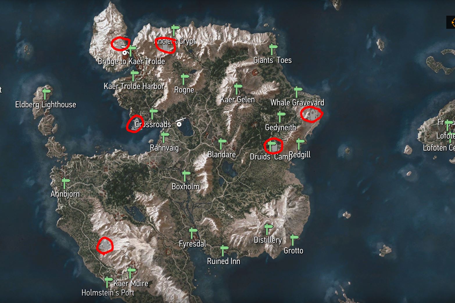 All Places of Power Locations | Witcher 3: Wild Hunt
