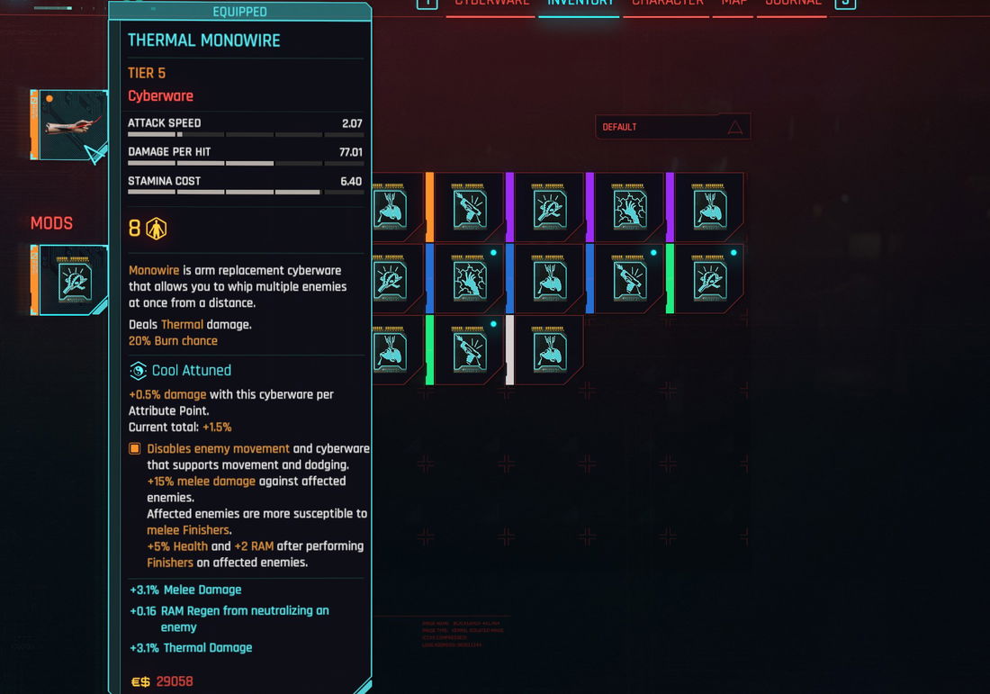 Best Monowire Build - Update 2.1 | Cyberpunk 2077